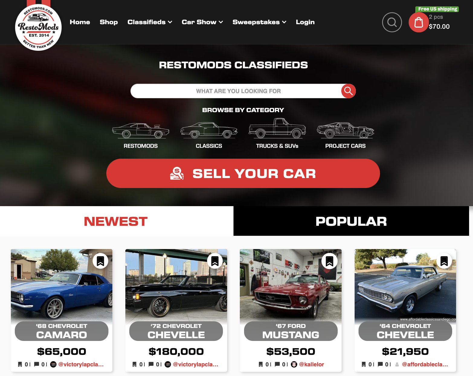 Buy and Sell Classic Cars with RestoMods Classifieds – Restomods