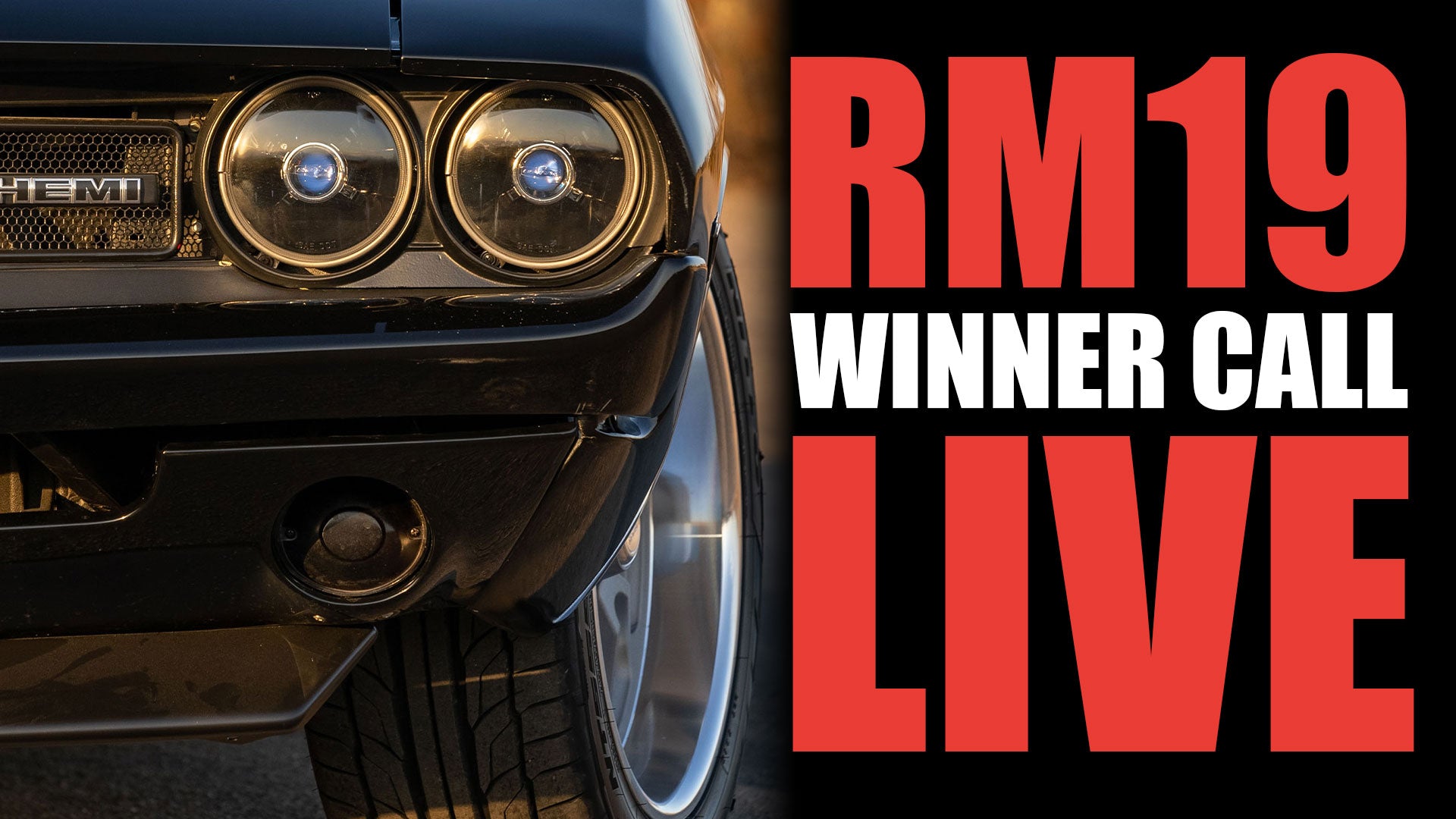 RM19 Challenger Winner Call Livestream – Restomods