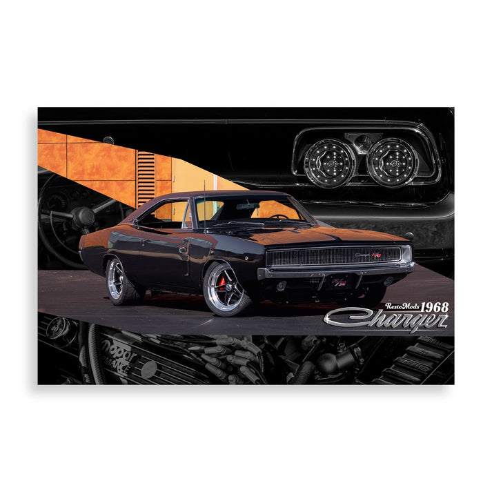 1968 Charger Triple Black Poster – Restomods